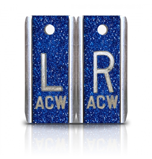 Elite Aluminum Lead Xray Markers,Blue Glitter - Magic X-ray Markers