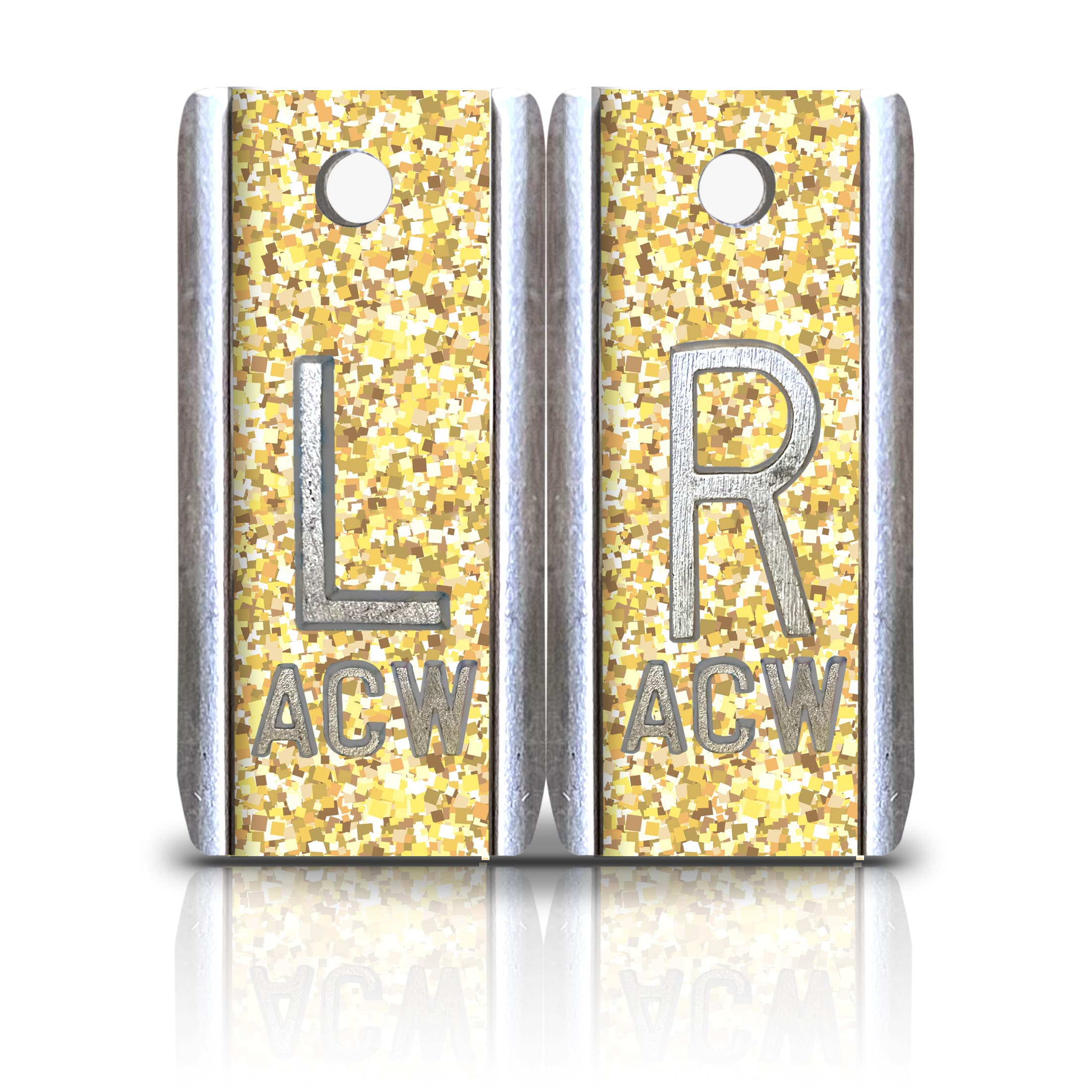 Elite Aluminum Lead Xray Markers, Gold Glitter- Magic X-ray Markers