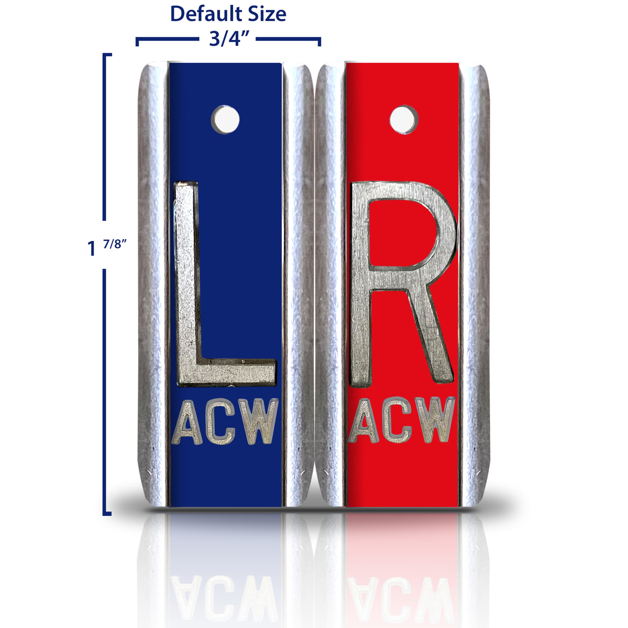 Aluminum Lead XRay Markers, Classic Blue & Red- Magic X-ray Markers
