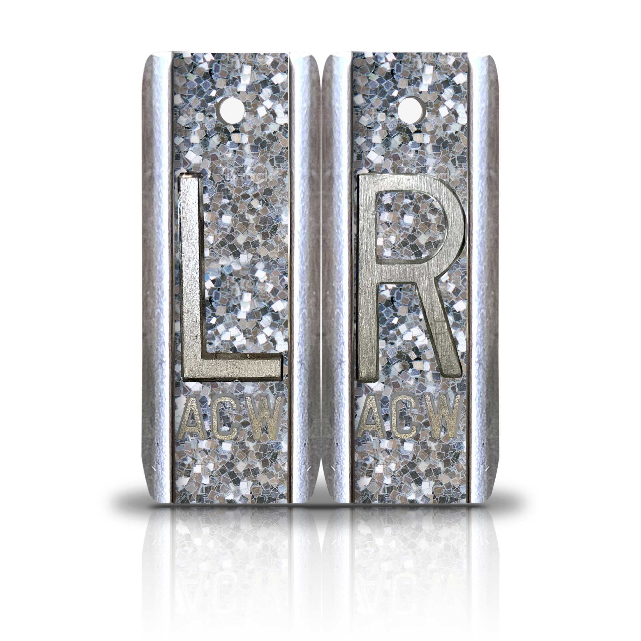 1 7/8" Silver Glitter Elite Aluminum Lead Xray Markers- Magic X-ray Markers