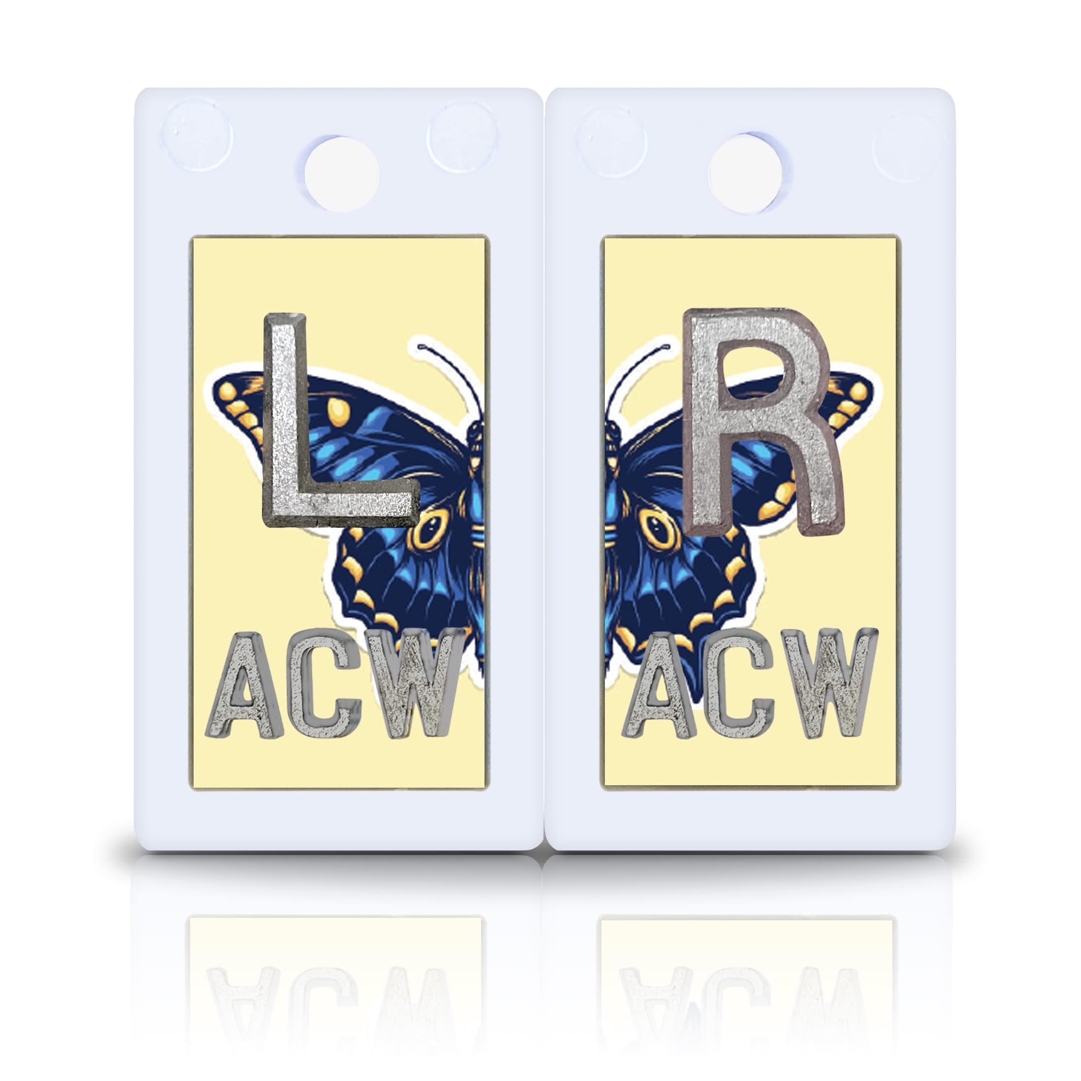 Blue Butterfly Plastic Lead Xray Markers - Magic X-ray Markers