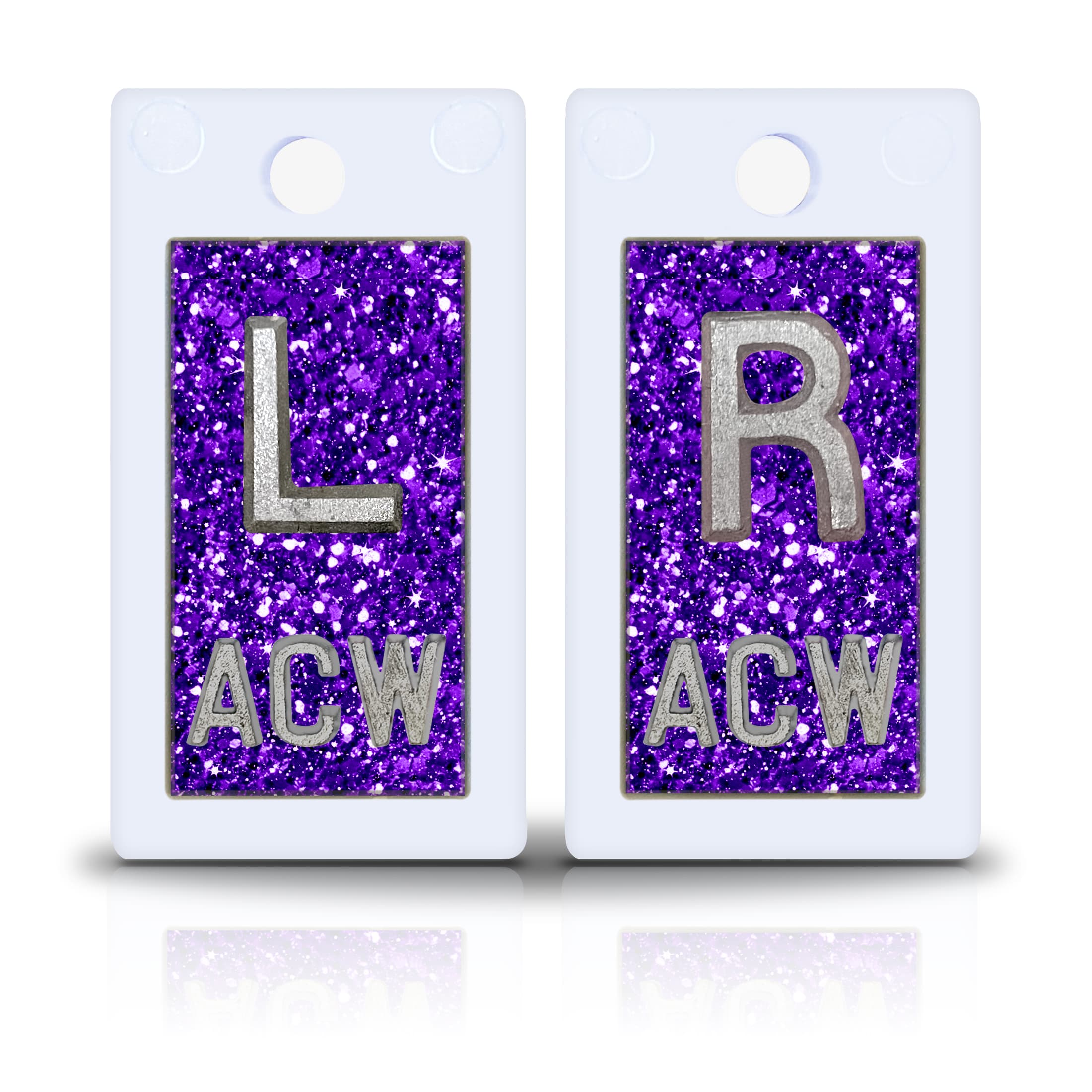 Grape Sequin Glitter Plastic Lead Xray Markers - Magic X-ray Markers