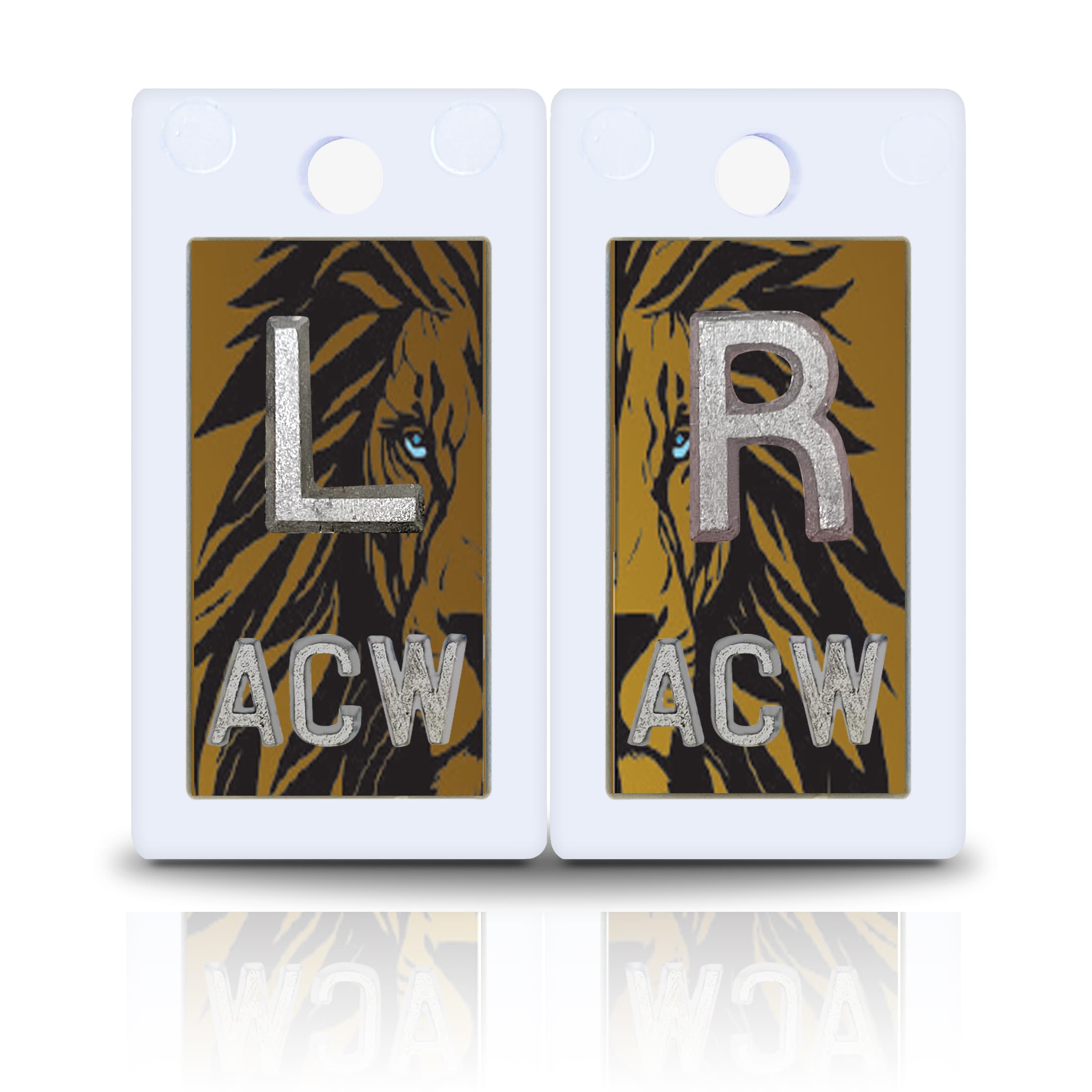 1 5/8" Plastic Lead Xray Markers with 3 Initials, Lion Pattern- Magic X ...