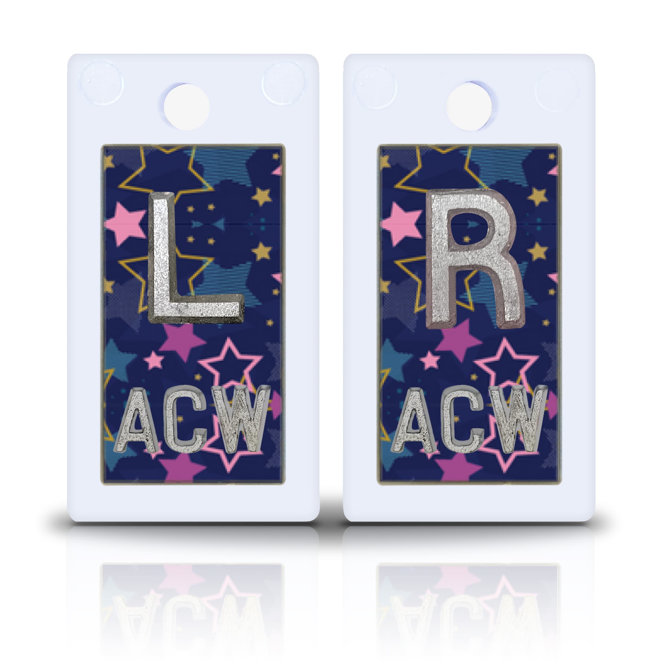 Flat Star Graphic Design 2 Plastic Lead Xray Markers - Magic X-ray Markers