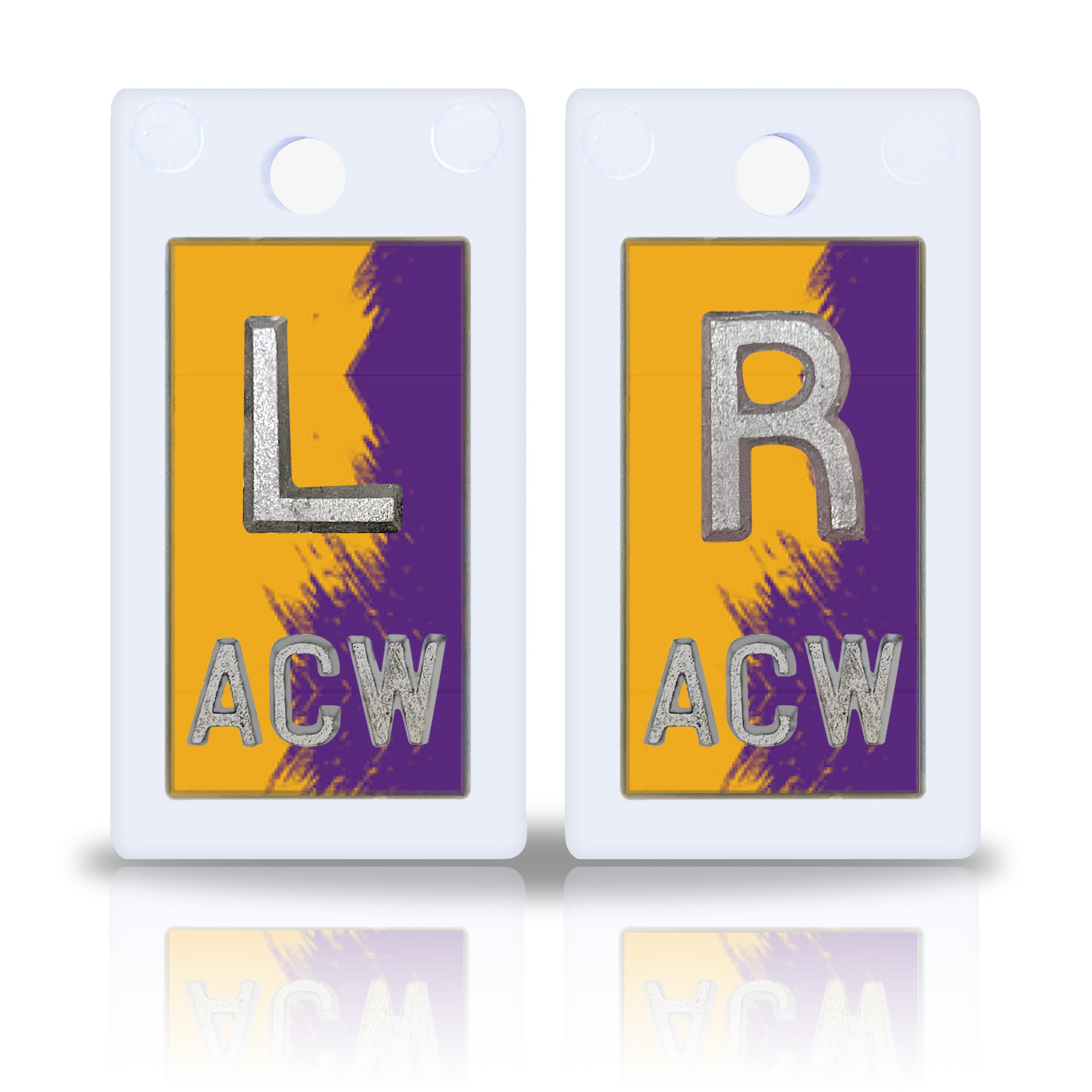 Purple Gold Design 2 Plastic Lead Xray Markers - Magic X-ray Markers