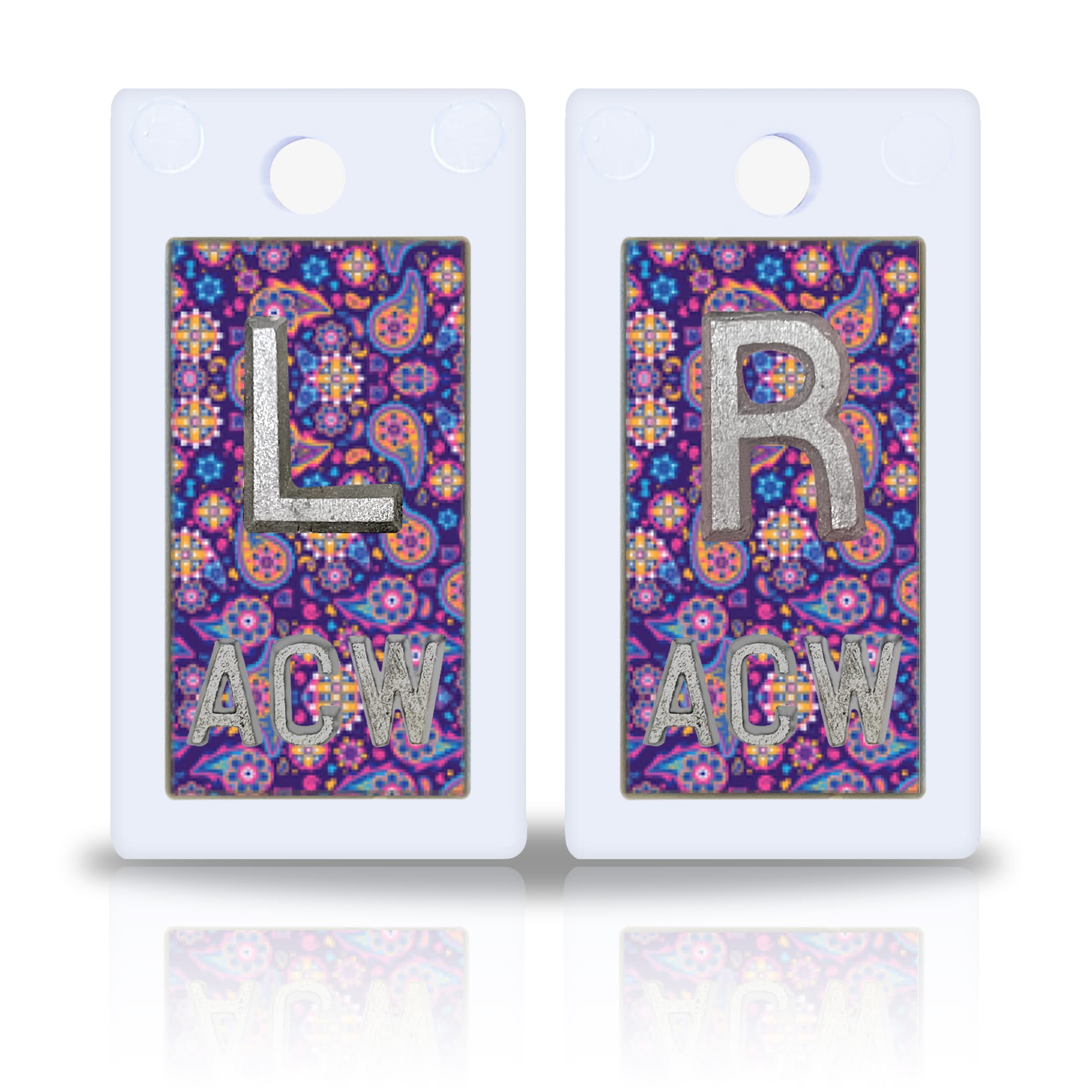 Purple Paisley Design 2 Plastic Lead Xray Markers - Magic X-ray Markers
