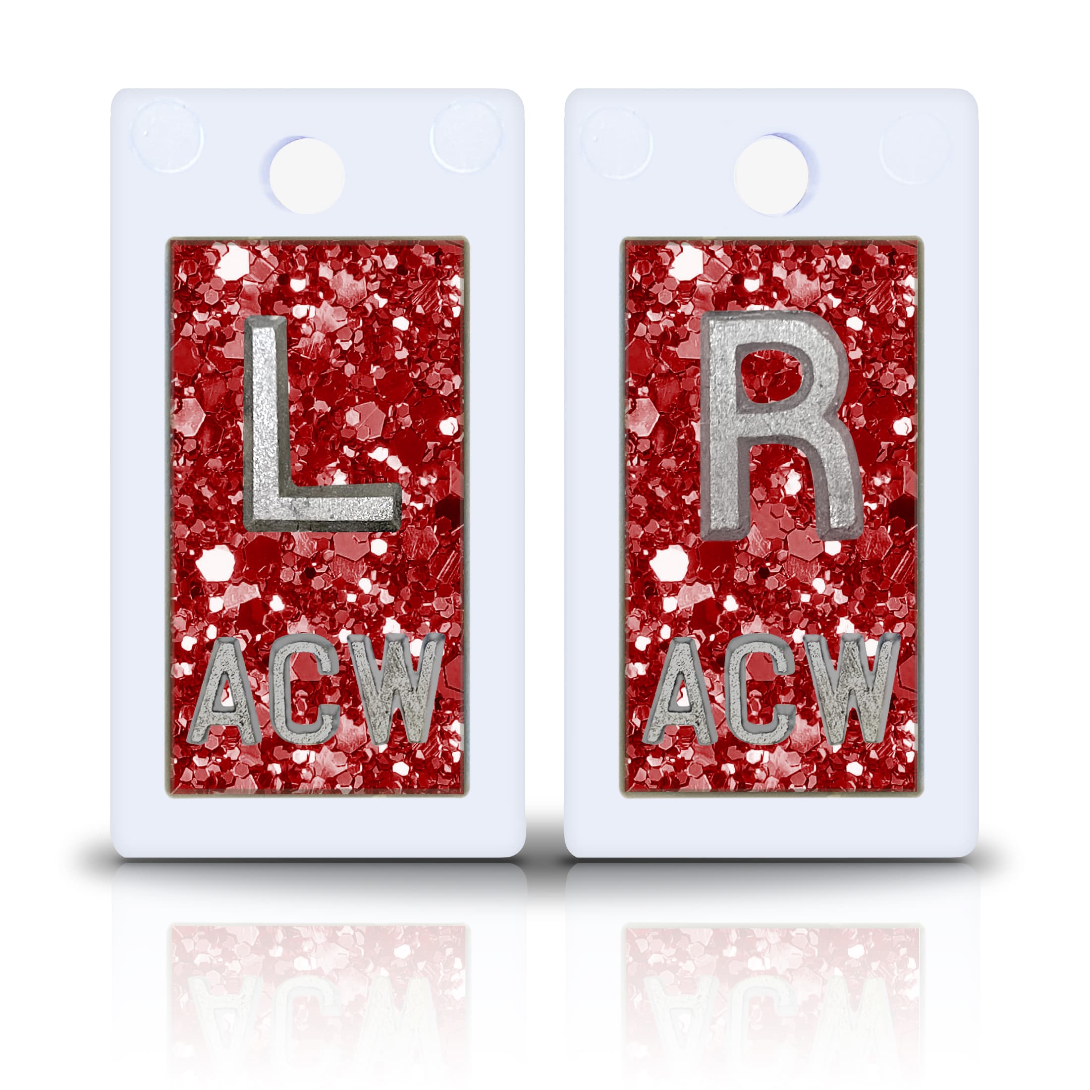 Red Glitter Plastic Lead Xray Markers - Magic X-ray Markers