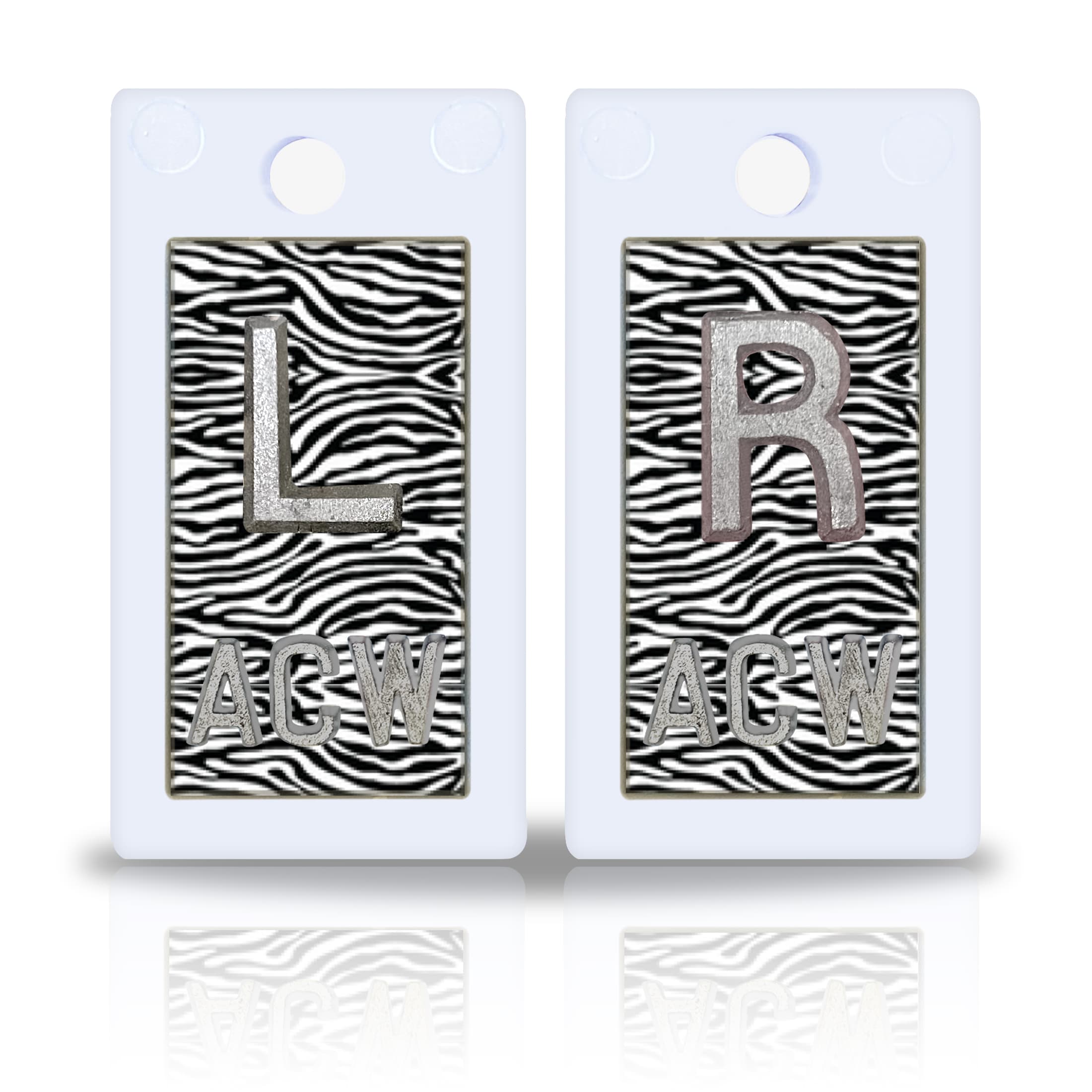 Zebra Design 2 Plastic Lead Xray Markers - Magic X-ray Markers