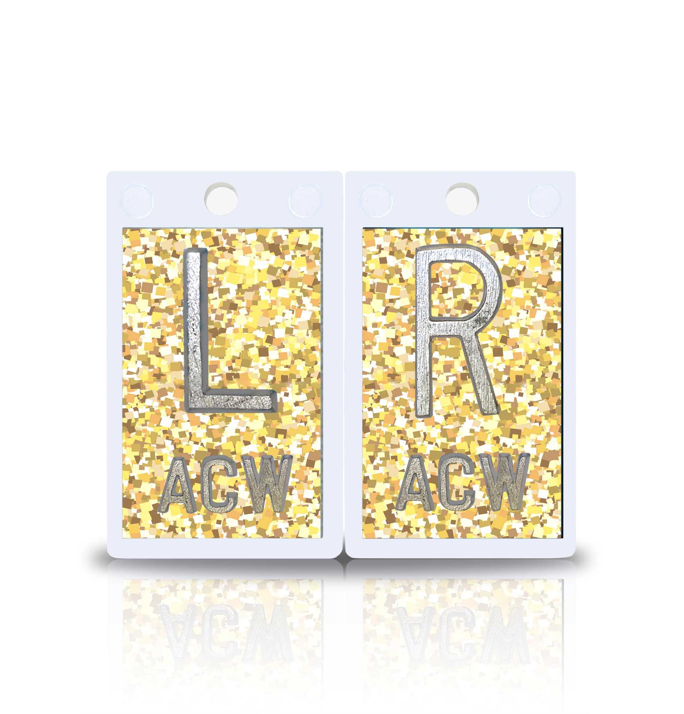 2" Gold Glitter Plastic Markers- Magic X-ray Markers