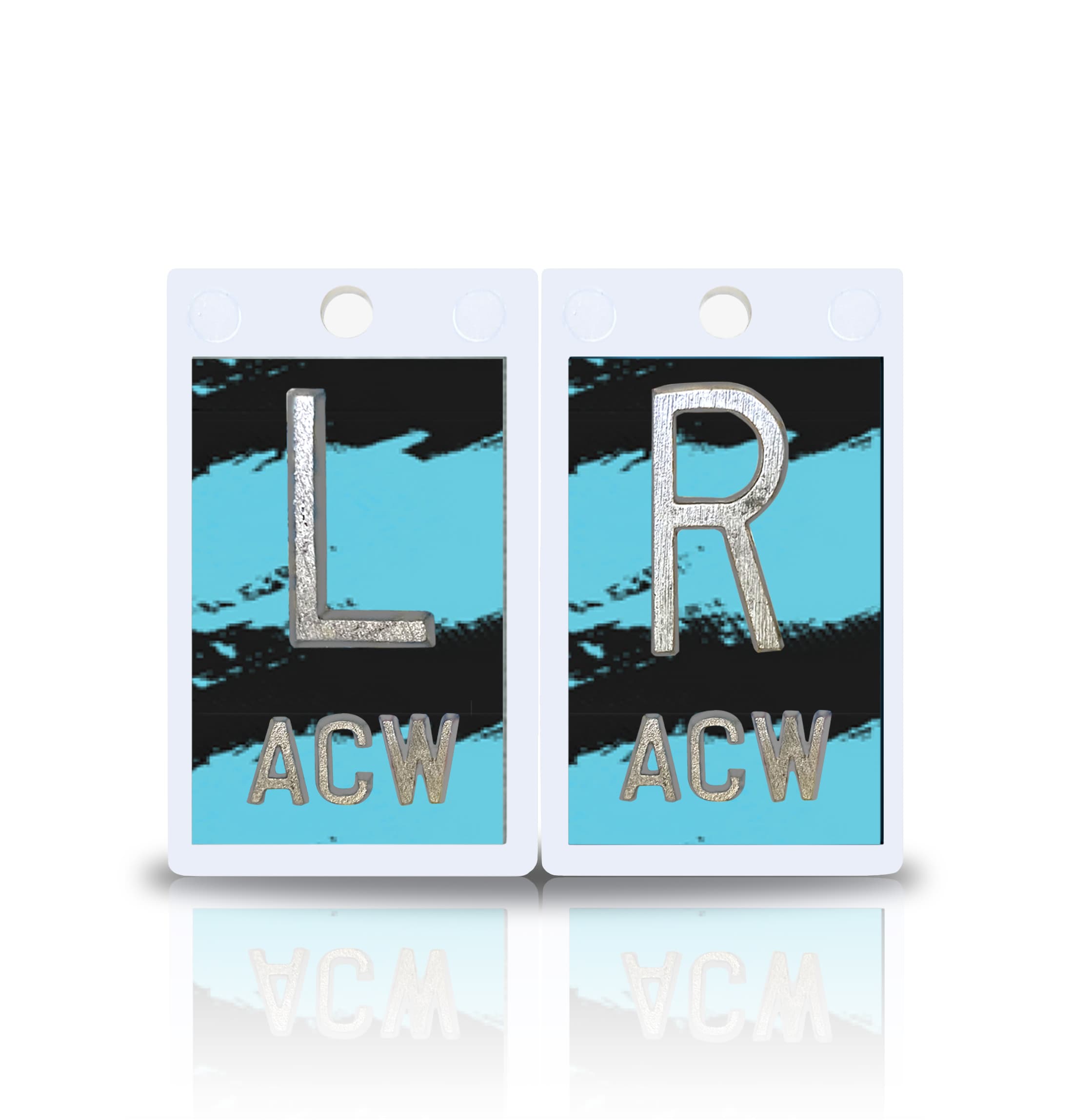 2" Plastic X Ray Markers With Black & Blue Design- Magic X-ray Markers