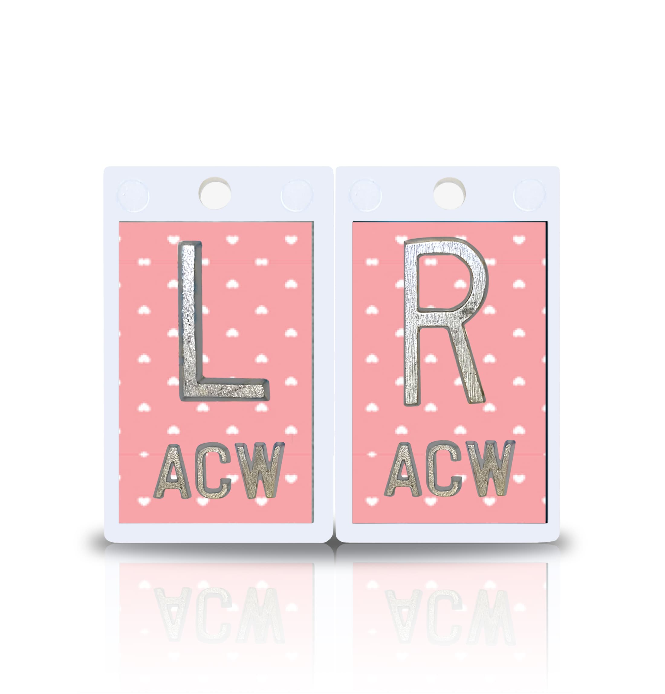 2" Plastic X Ray Markers With Pink Hearts Design- Magic X-ray Markers