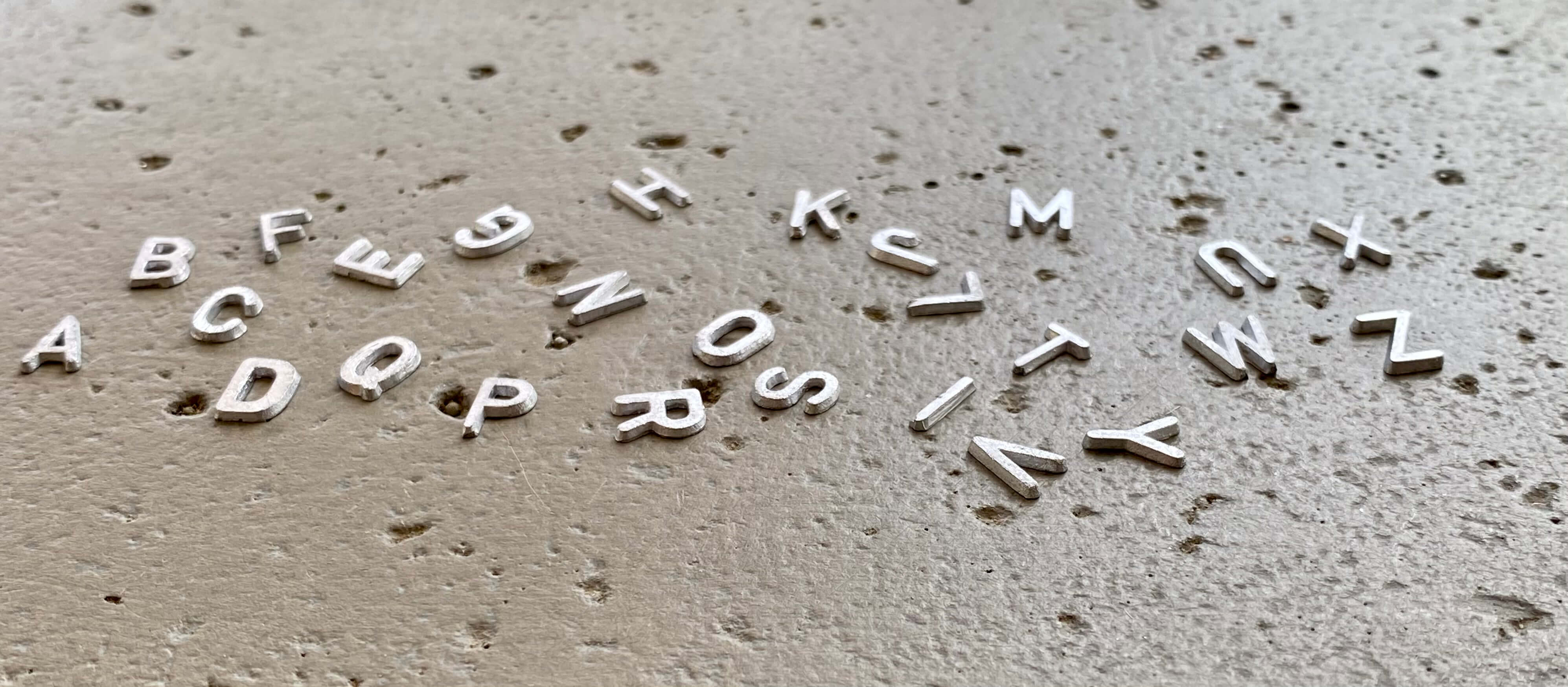 Set of A to Z Unmounted Lead Characters Flat Face Style- Magic X-ray ...