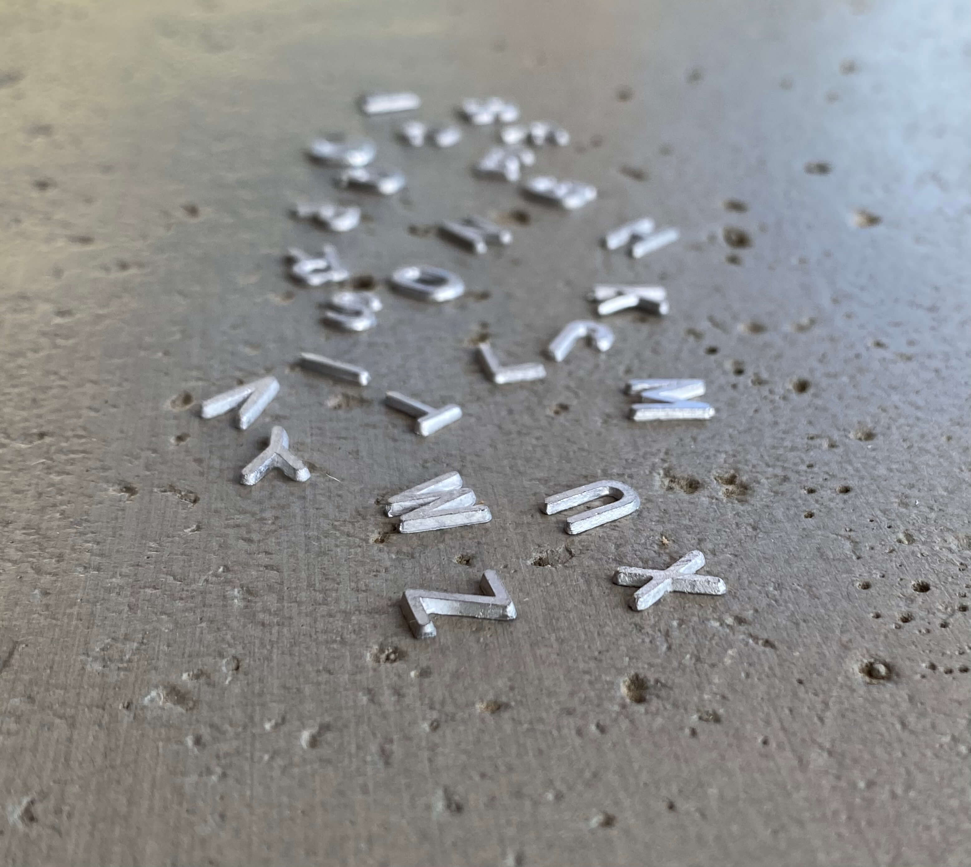 Set of A to Z Unmounted Lead Characters Flat Face Style- Magic X-ray ...