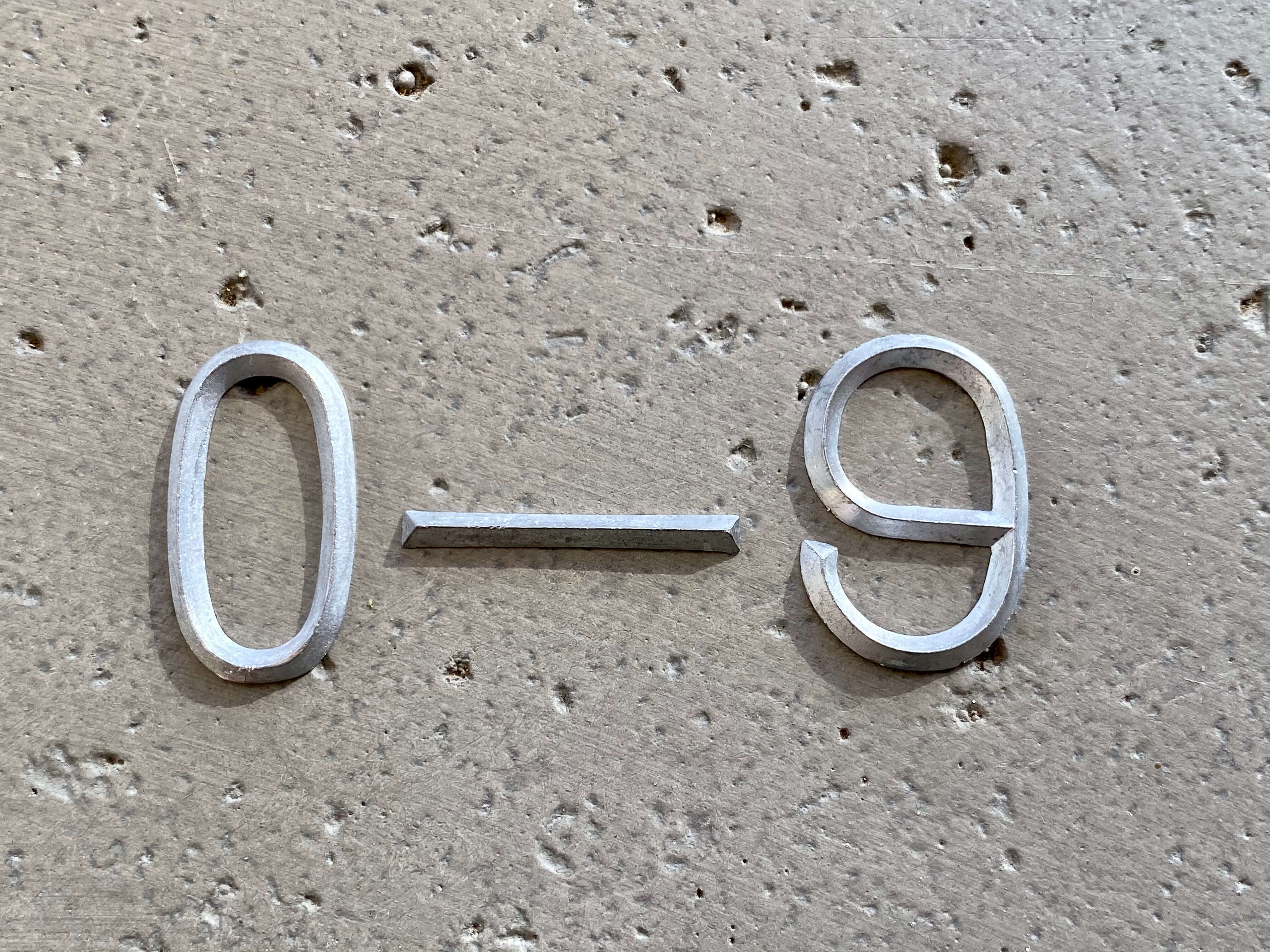 Set of 0 to 9 Lead Characters Hair Line Style- Magic X-ray Markers