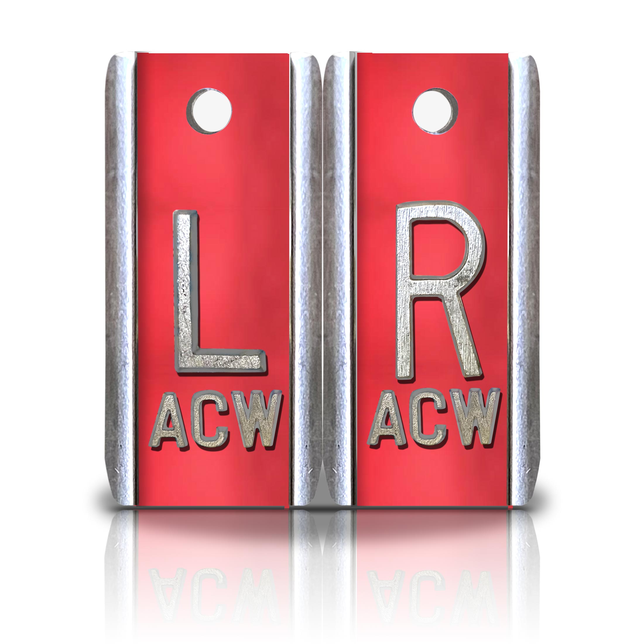 Elite Aluminum Lead Xray Markers, Bright Red Metallic - Magic X-ray Markers