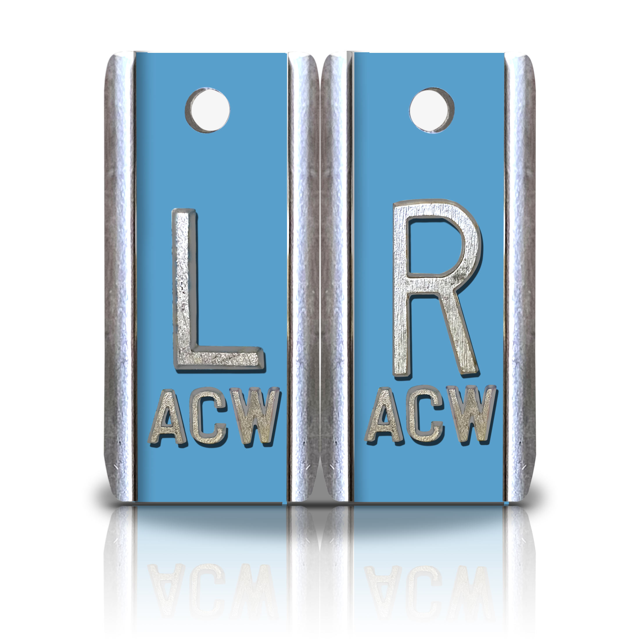 Elite Aluminum Lead Xray Markers,Ice Blue Solid Color- Magic X-ray Markers