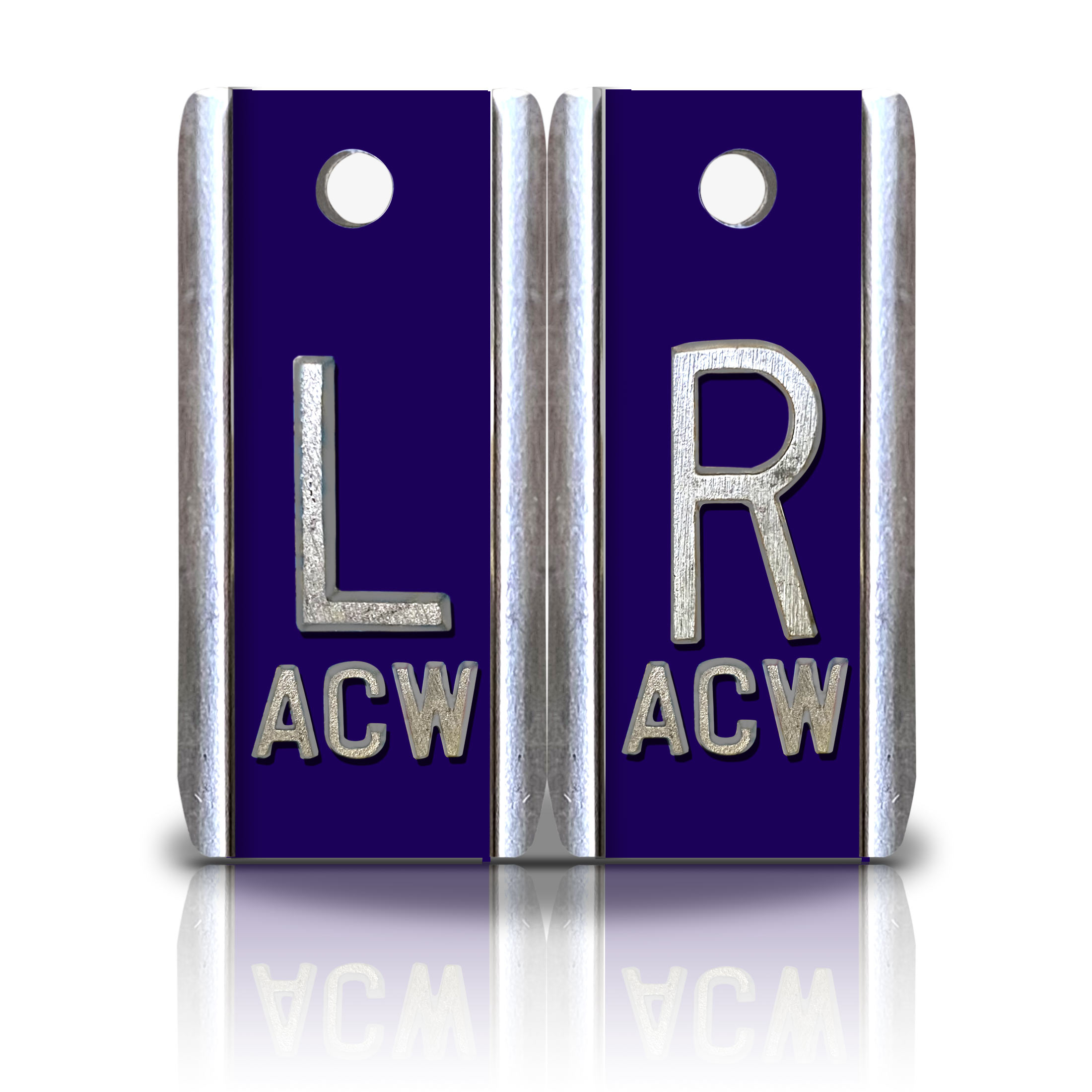 Elite Aluminum Lead Xray Markers, Purple Solid Color- Magic X-ray Markers