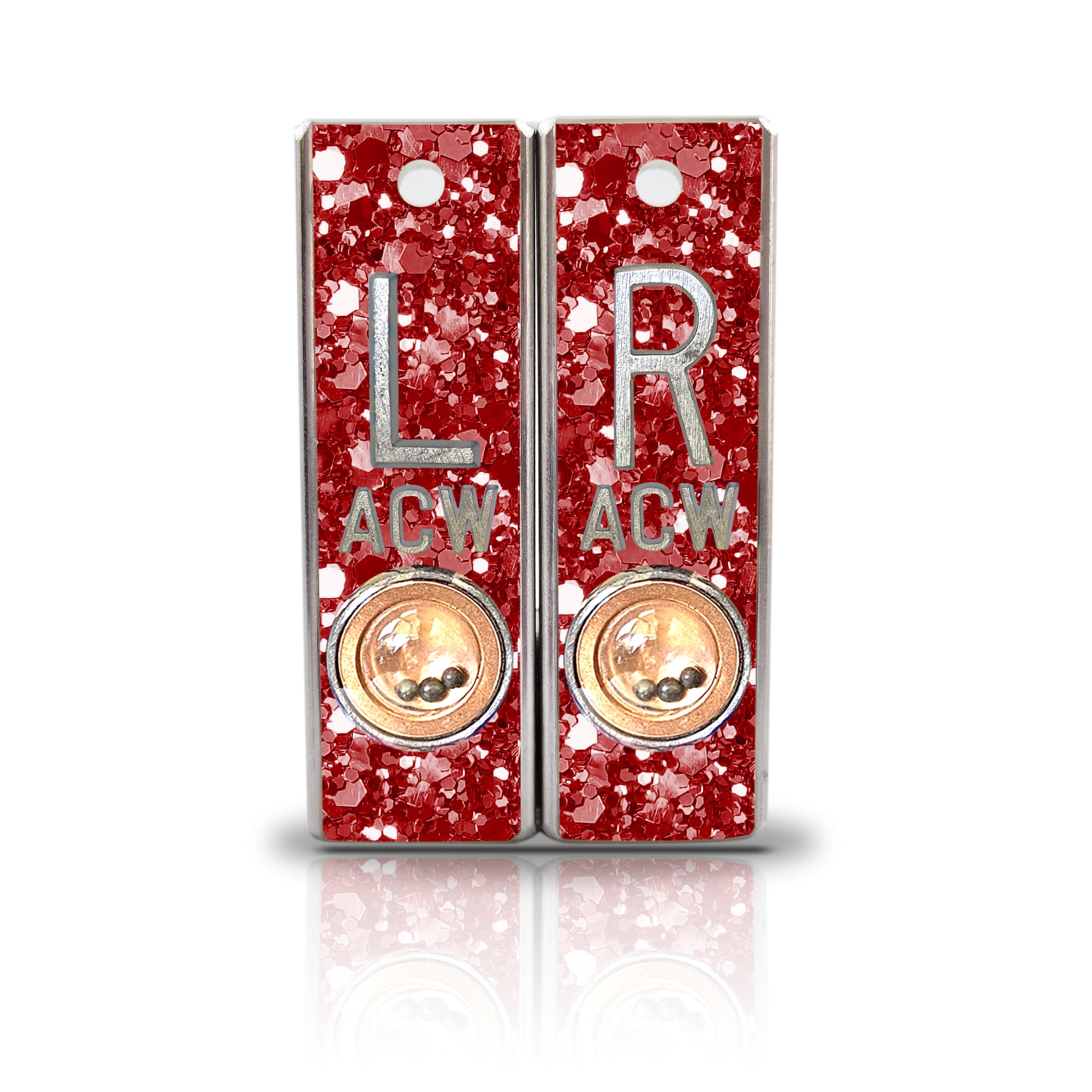 Aluminum Position Indicator X Ray Markers, Red Glitter- Magic X-ray Markers