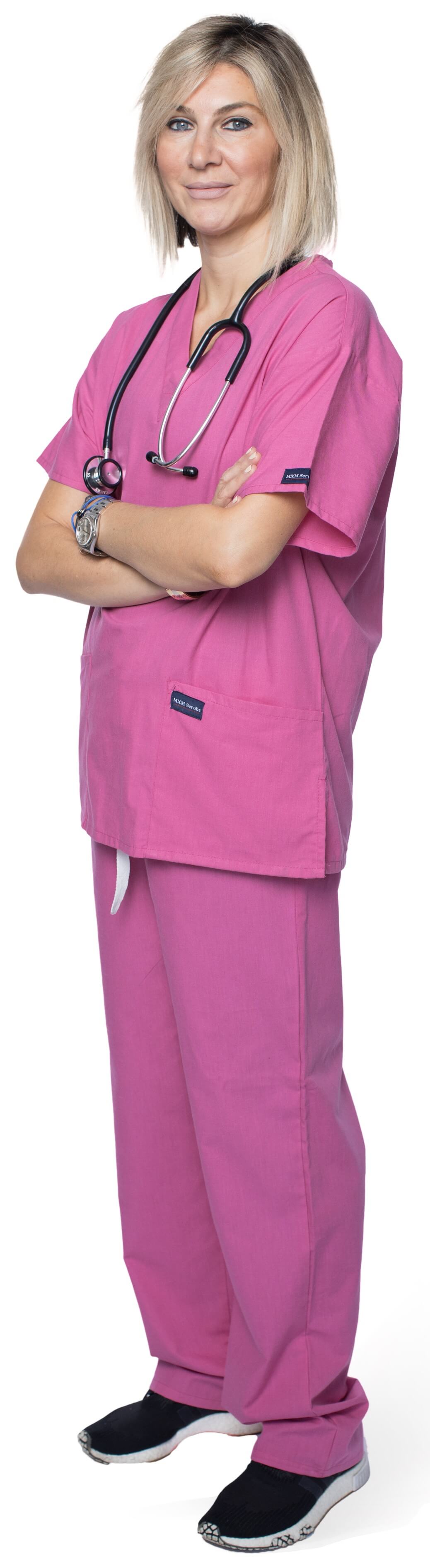 Scrub set, Four pockets, Unisex Solid Half Sleeve. MXM Scrubs