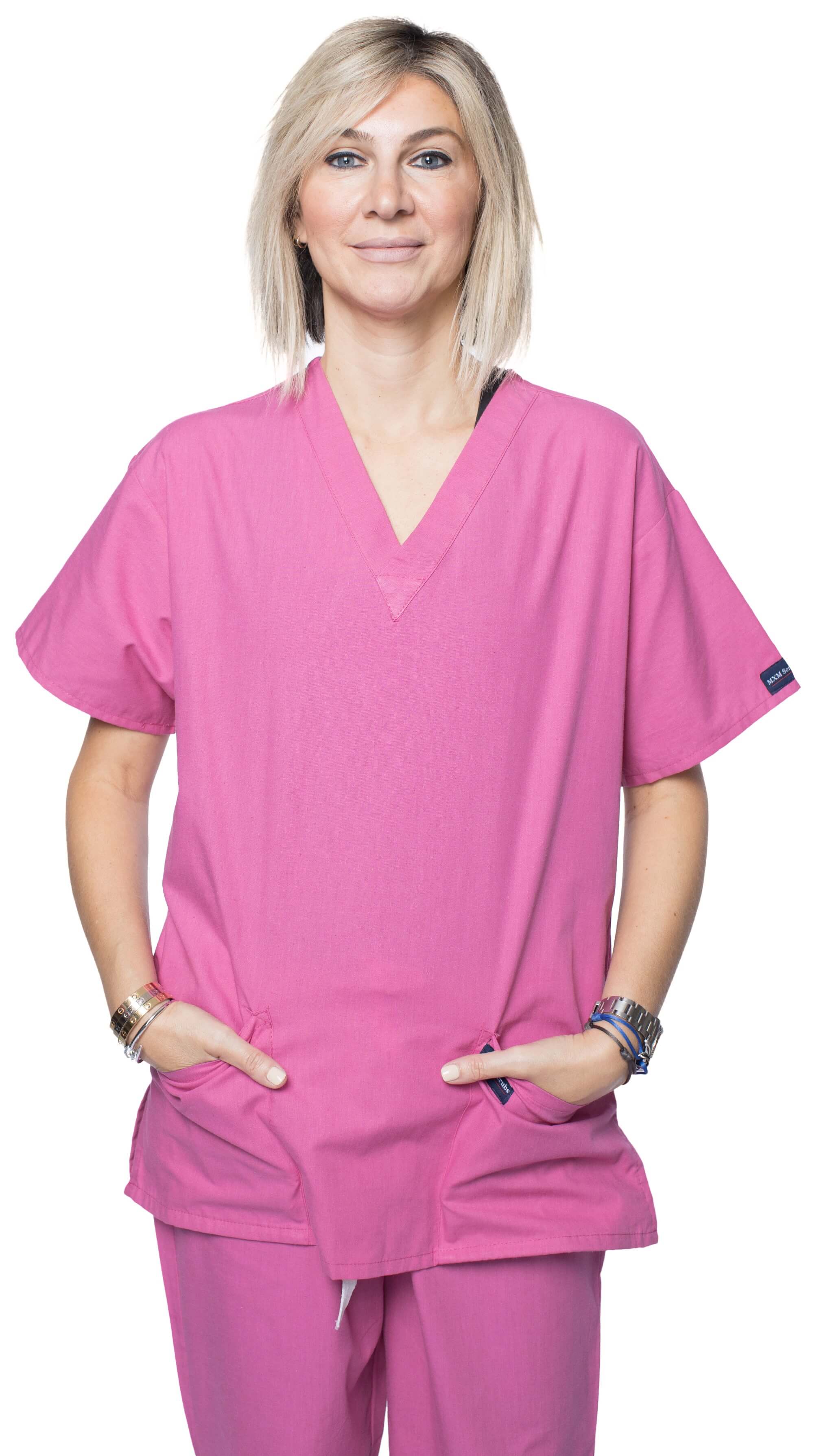 Scrub set, Four pockets, Unisex Solid Half Sleeve. MXM Scrubs