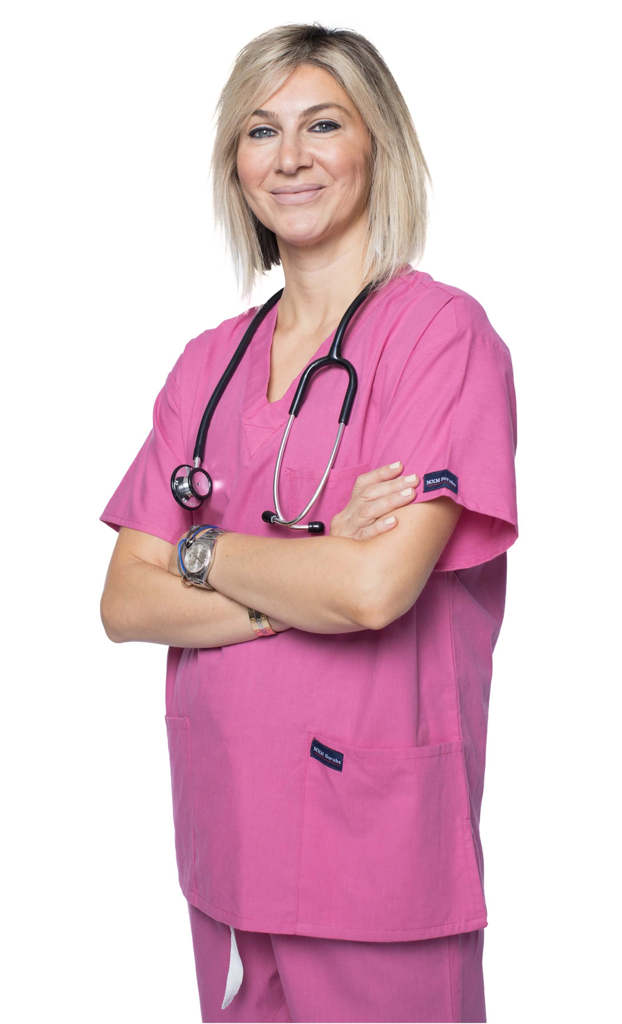 Scrub set, Six pockets, Unisex Solid Half Sleeve. MXM Scrubs