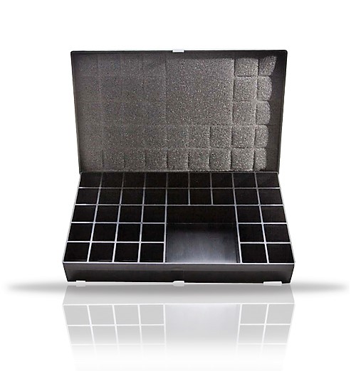 37 Compartment Lead Character Case,Black- Magic X-ray Markers